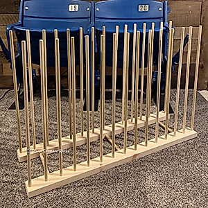 Art Storage Rack - 36" Long x 11" Wide with 24" Tall Dowels - for Art Canvas Storage, Frames, Framed Art, Paintings