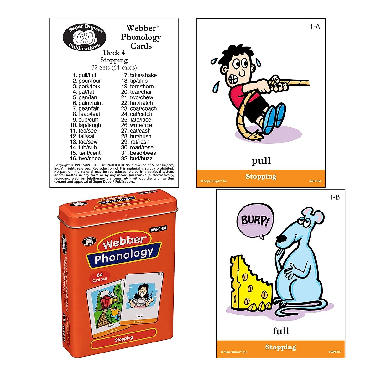 Super Duper Publications | Webber® Illustrated Phonology Eight Fun Decks Bundle | Communication and Language Processing Skills Flash Cards | Educational Learning Resource for Children