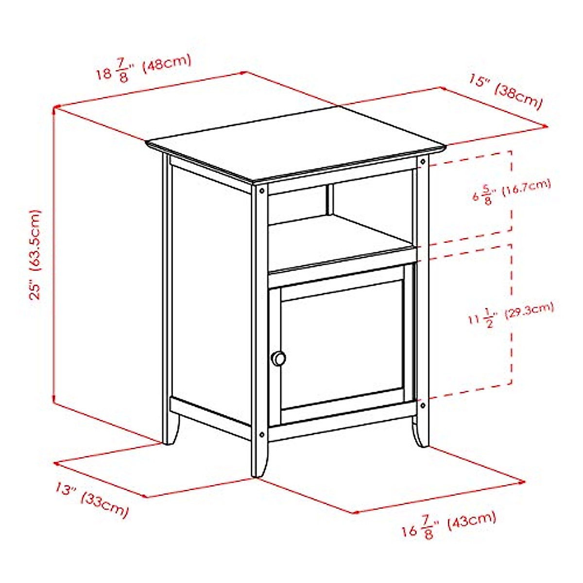 Winsome Wood Henry Accent Table, Natural, FURNITURE