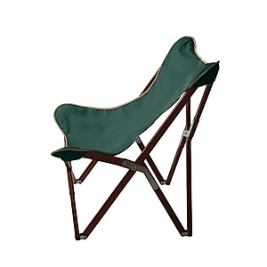 BYER OF MAINE - Pangean Butterfly Chair, Easy to Fold Hardwood Sling Chair for Beach and Camping - 34" H x 23" W, 27" D, Single - Green