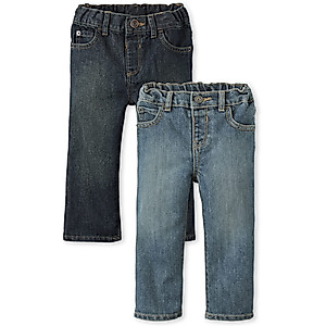 The Children's PlaceBaby Boysand Toddler Multipack Basic Bootcut JeansDry Indigo/Tide Pool 2-Pack5T