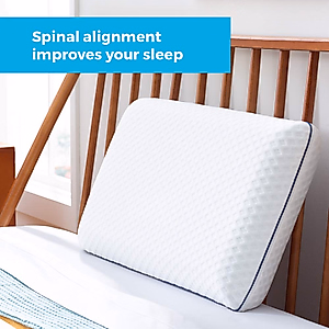 LINENSPA Pillow – Ventilated Gel Pillows Standard size – Memory Foam Pillows for Neck Support – Great for Side, Back, and Stomach Sleepers – Dorm Room Essentials - Standard Size Pillows