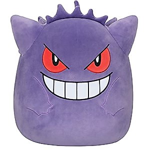 Squishmallows Pokemon 14-Inch Gengar Plush - Add Gengar to Your Squad, Ultrasoft Stuffed Animal Large Plush, Official Kelly Toy Plush