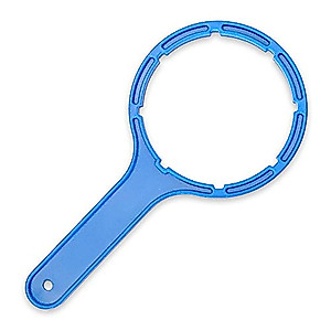 European Design Transparent Standard 10 inch Water Filter Housing, Presser Relief Button, 3/4” Inlet/Outlet Brass Port, Mounting Hardware Included, Accepts Standard 10”x 2.5” Cartridges (1)