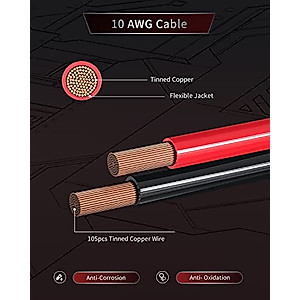 RANDPOW 10AWG Solar Panel Cable Connector to Anderson Power Pole Adapter, Solar Connectors Extension Cable Compatible with Anderson Power Pole Solar Panel for Solar Generator Power Station