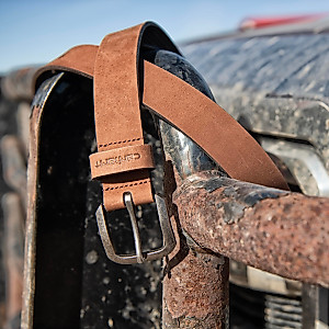 Carhartt Women's Casual Rugged, Available in Multiple Styles, Colors & Sizes, Saddle Leather Belt (Brown), Medium