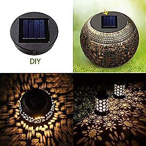 ZNYCYE 1P Solar Light Replacement Top(Top Size 2.76 in, Bottom Size 3.15 in)LED Solar Panel Lantern Lid Lights for Solar Lanterns Garden Patio Decor(Warm White)