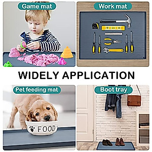 URMONA Under Sink Mat, 31'' x 22'' Under Sink Mats for Kitchen, Waterproof Silicone Under Sink Liner Drip Tray, Sink Cabinet Protector Mats for Kitchen