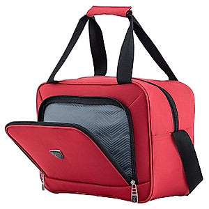 Travelers Club Chicago Hardside Expandable Spinner Luggages, Red, 5 Piece Set