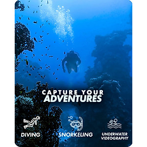 Movo GB-U70T Underwater Diving Rig for GoPro Hero with Cold Shoe Mounts, Wrist Strap - Works with HERO6, HERO7, HERO8, HERO9, HERO10, HERO11, and Osmo Action Cam - Scuba GoPro Accessory (Tangerine)