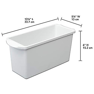 Sterilite Ice Cube Bin, White, 6-Pack