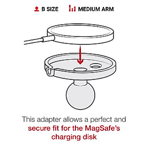 RAM Mounts Drill-Down Mount for Apple MagSafe RAM-B-102-AP-MAGU with Medium Arm