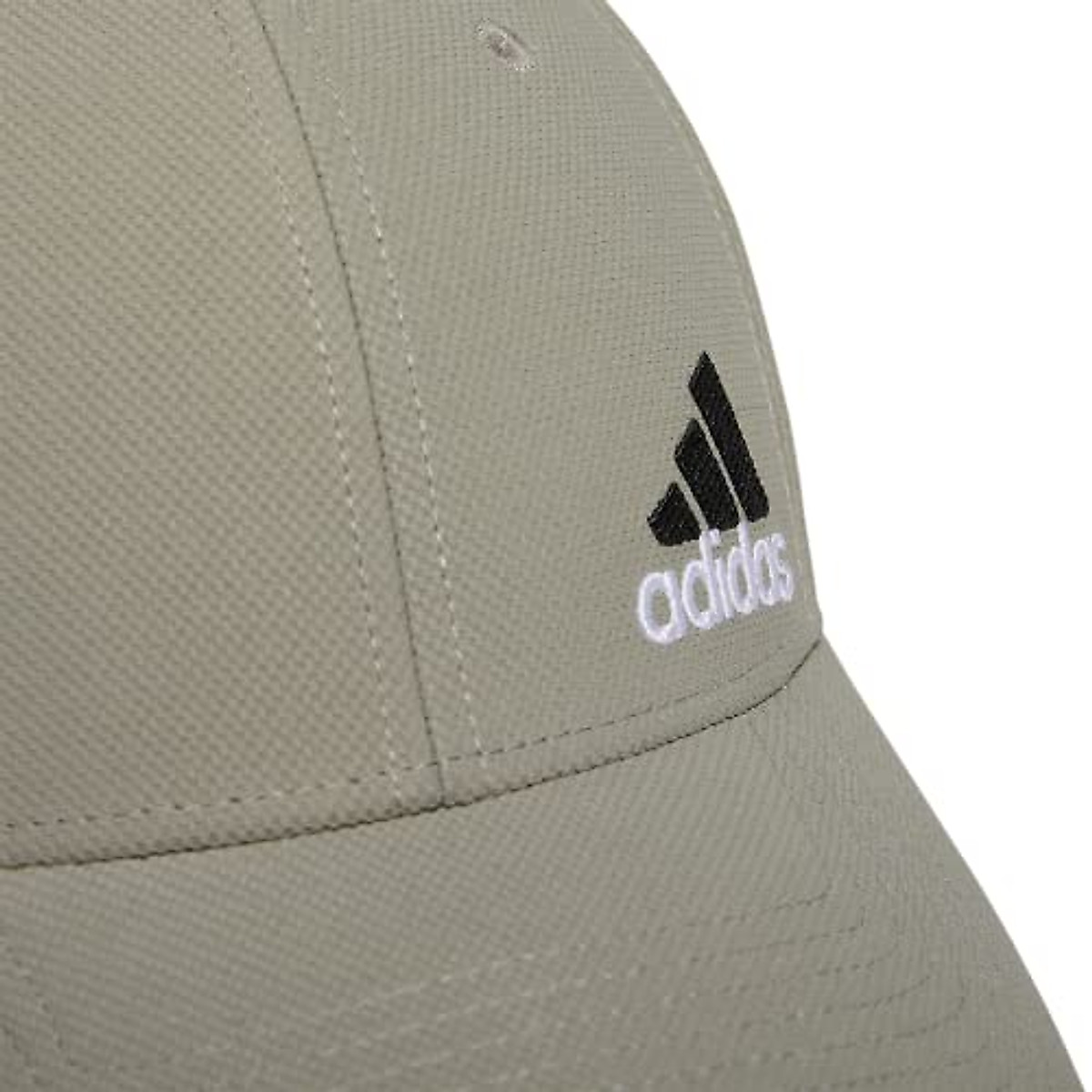 adidas Men's Release 3 Structured Stretch Fit Cap, Silver Pebble Grey/Black/White, Small-Medium