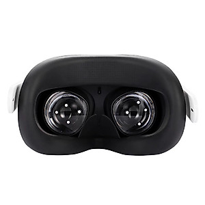 VR Silicone Face Covers Compatible with Oculus Quest 2,Light-Thin VR Face Pads,Waterproof Anti-Dirty Replacement Facial Cushion VR Pads Accessories(Black)