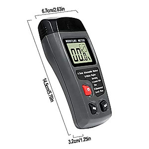 Wood Moisture Meter, Moisture Reader for Firewood, Small Handheld Wood Moisture Detector, Humidity Detector for Cordwood, Furniture, Floor, Wood Humidity Measuring Device