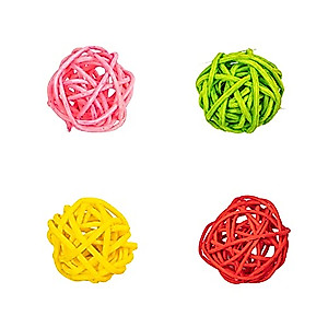 Kukaster Pet Bird Parrot Shredder Toys Set Colorful Bird Chewing Toys Foraging Shredder Toy Parrots Cage Accessories Hanging Toys for Small Lovebird Cockatiel Conures Parakeets Budgie