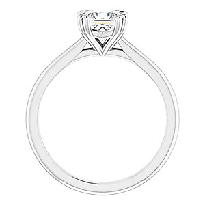 925 Silver, 10K/14K/18K Solid Gold Moissanite Engagement Ring, 1.5 CT Princess Cut Handmade Solitaire Ring, Diamond Wedding Ring for Women/Her Anniversary Propose Gifts, VVS1 Colorless