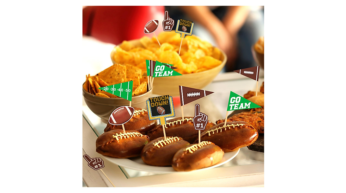 Gatherfun 96pcs Football Toothpicks for Parties