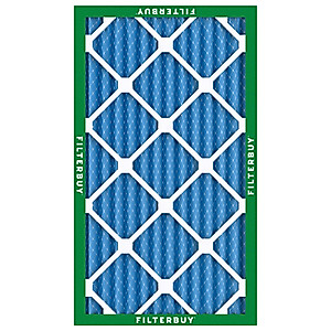 Filterbuy 14x25x2 Air Filter MERV 13 Optimal Defense (6-Pack), Pleated HVAC AC Furnace Air Filters Replacement (Actual Size: 13.50 x 24.50 x 1.75 Inches)