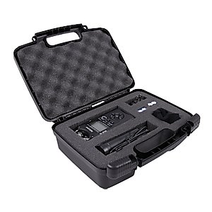 CASEMATIX Portable Recorder Case Compatible with Tascam Portacapture X8, DR-05x Dr-40x 22L 100MK 100MKiii 44WL Recorder, Mini Tripod, Adapter, Mic Windscreen and More - Customizable Hard Case Only