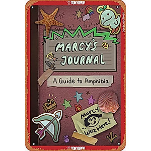 Marcy's Journal:A Guide To Amphibia (Hardcover) Retro Metal Sign Vintage Tin Sign,Comic Style,Funny Signs,Film Movie Cinema Theater,Man Cave,Garage,Pub,Brewery,Cafe,Wall Decor,12x8 Inch