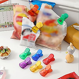 24 Pack Magnetic Chip Clips, Clips for Food Packages with Magnet, Sealing Food Clips, Multipurpose Snack Bag Clips for Food Storage (Multicolored)