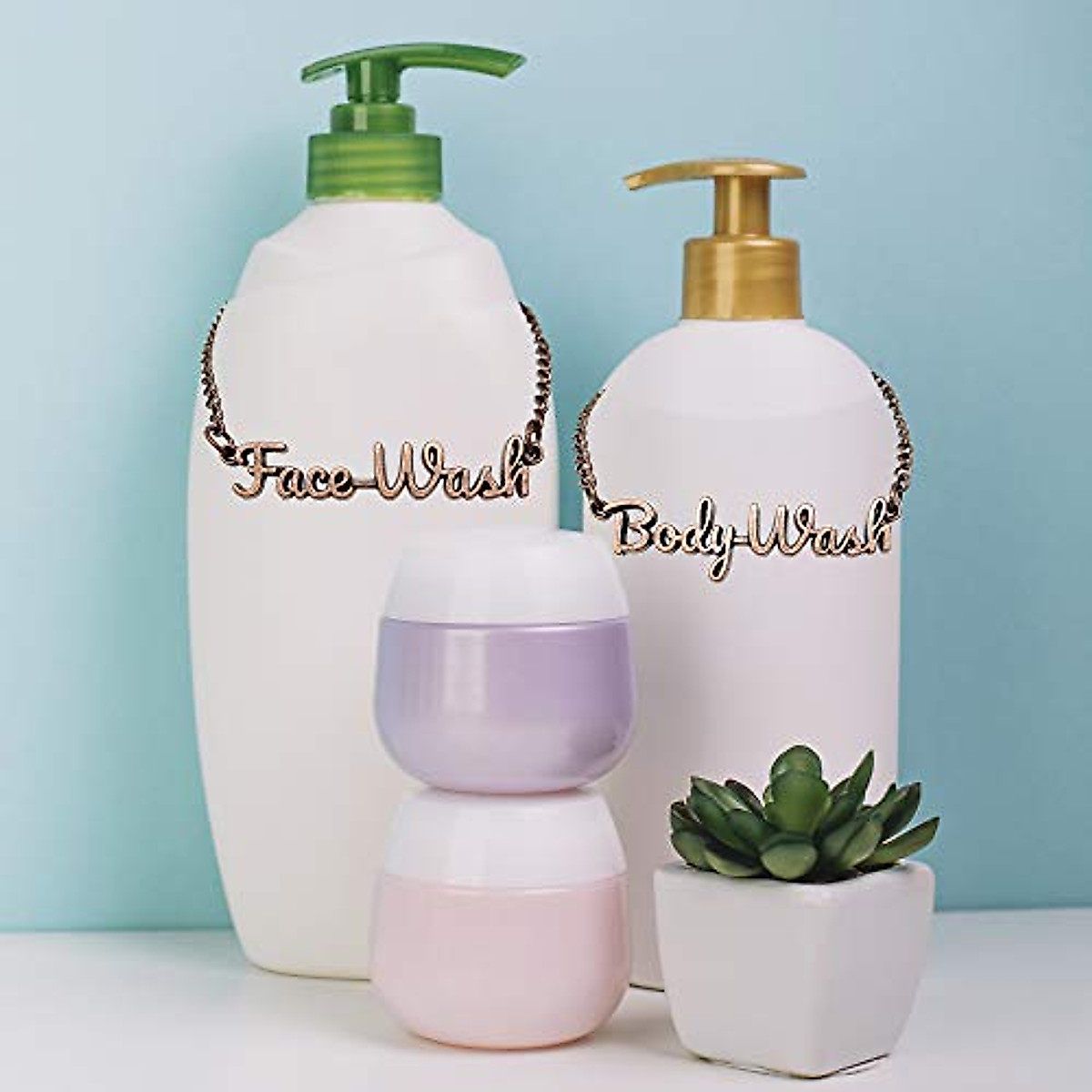 KreaSHen Soap and Lotion Label Tags Rust Resistant (Face Body Wash Bronze)