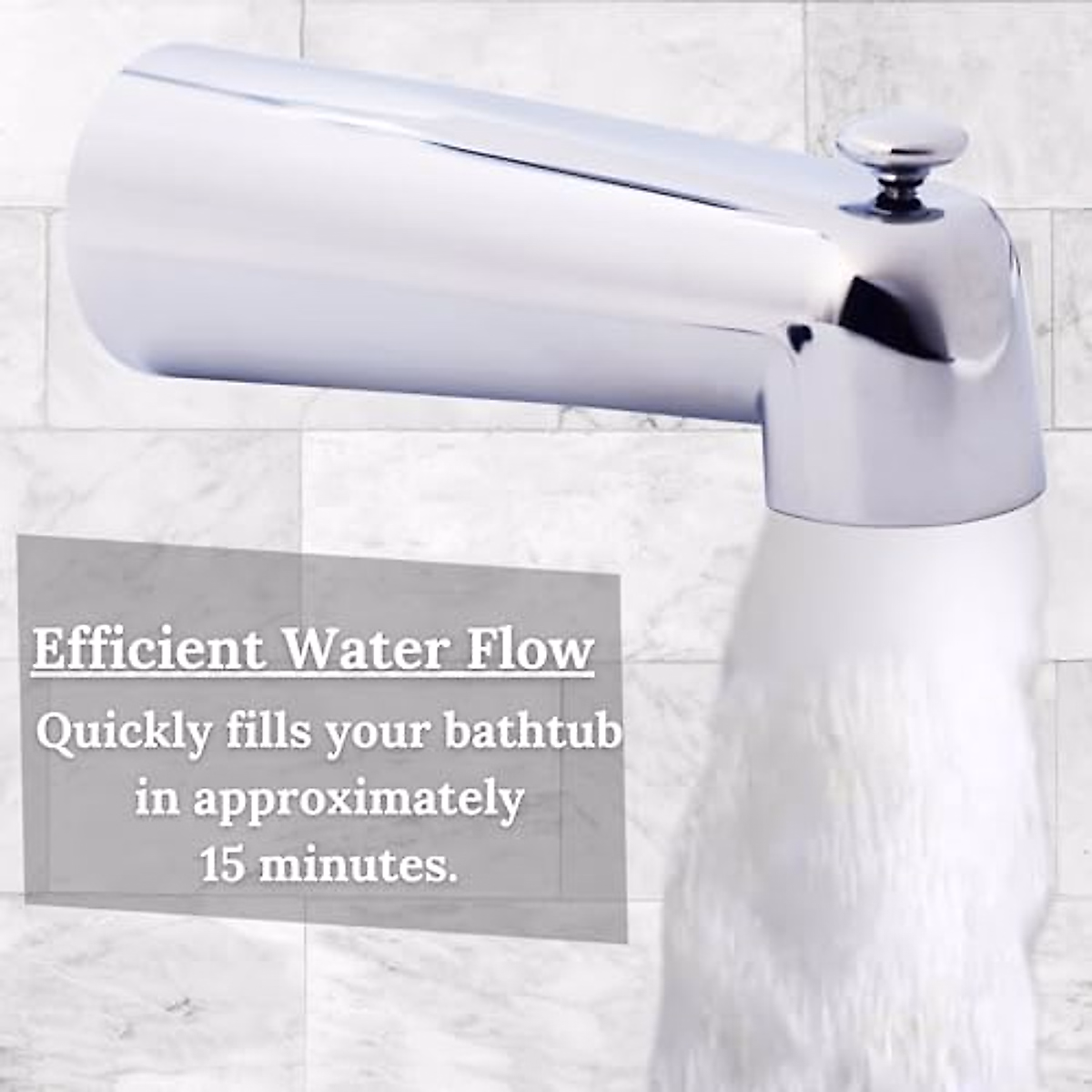 Westbrass 7" Diverter Tub Spout, Polished Chrome, E507D-1F-26