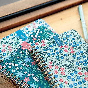 Letts Spring Valley Weekly/Monthly Planner, 12 Months, January to December, 2024, Wiro Binding, A5 Size, 8.25" x 5.875", Multilingual, Green (C082376-24)