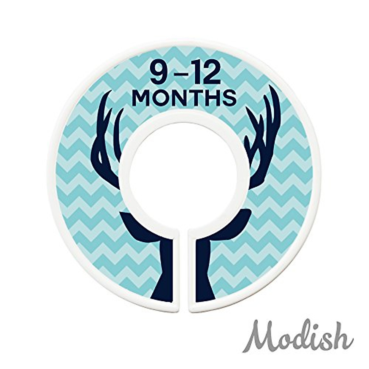 Modish Labels Baby Clothes Size Dividers, Baby Closet Organizers, Size Dividers, Baby Closet Organizers, Closet Dividers, Clothes Organizer, Nursery, Boy, Woodland, Deer, Navy, Teal Mint, Gray (Baby)