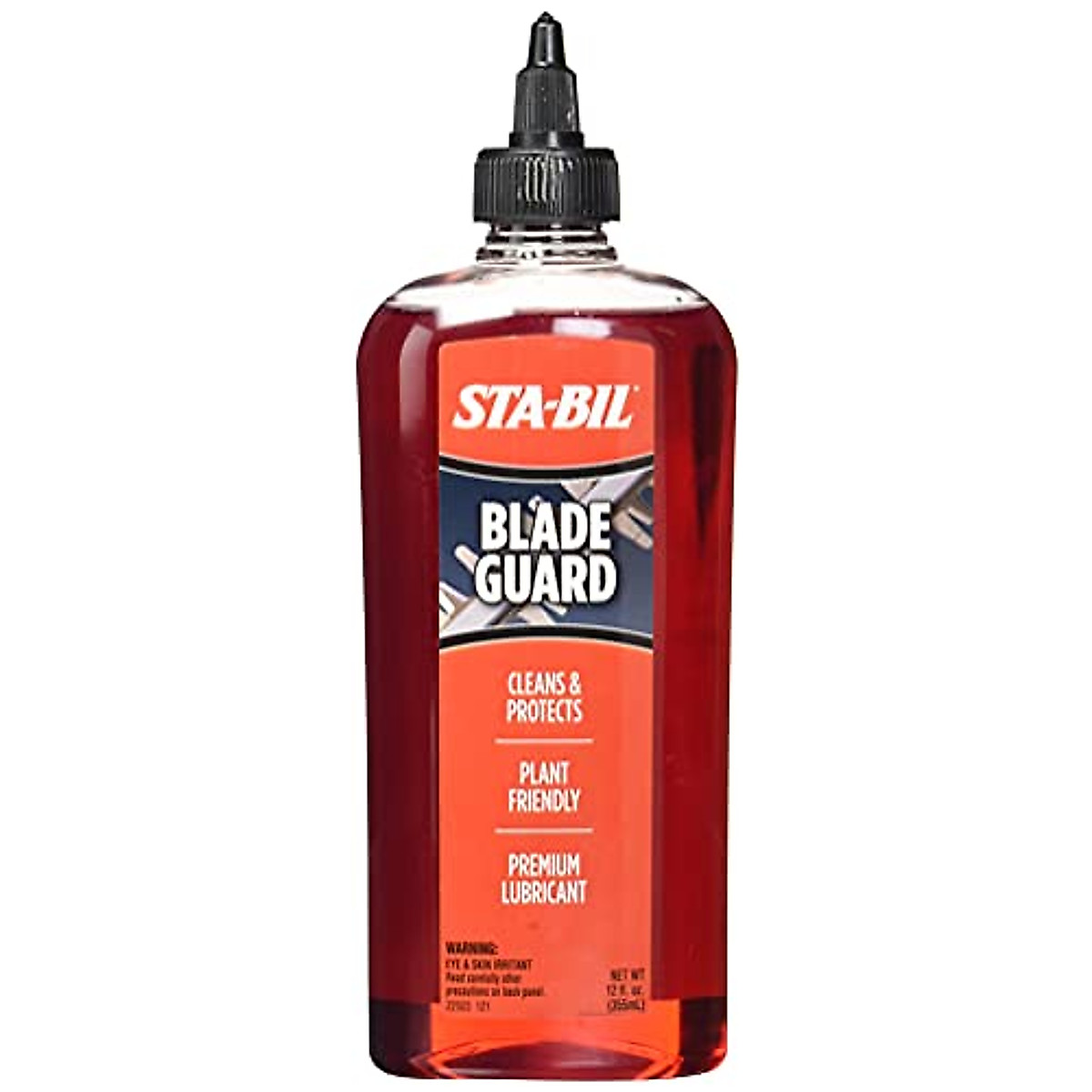 STA-BIL Blade Guard - Premium Blade Lubricant, Helps Maintain Blade Edge, Will Not Harm Plants, Protects Against Rust and Corrosion, Safe for Use On Gas and Electric Equipment, 12oz (22503), Orange