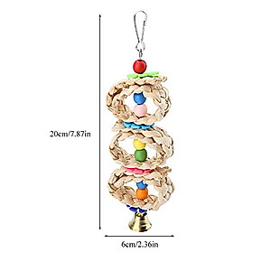 Parrot Chew Foraging Toys Bird Claim Toy Pet Stand Rop for Birds Macaw African Grey Budgie Parakeet Cockatiels Conure