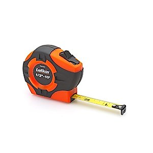 Crescent Lufkin 3/4" x 12' P1000 Series Hi-Viz® Orange Engineer's Yellow Clad A4 Blade Power Return Tape Measure - PHV1312DN