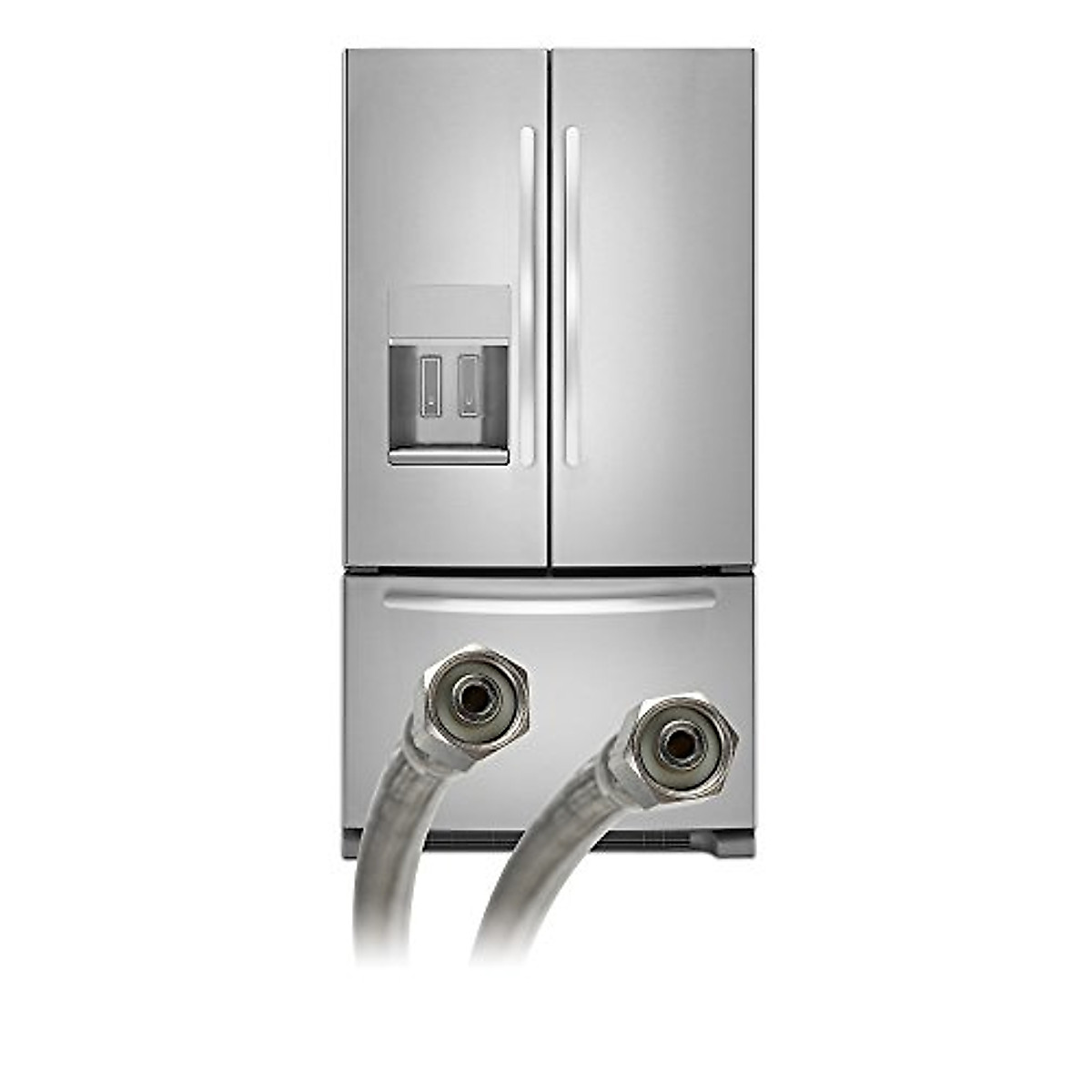 Fluidmaster 12IM72 Braided Stainless Steel Ice Maker Connector Water Line with Dual 1/4-In. x 1/4-In. Female Compression Threads, 6 Ft. (72-In.) Length