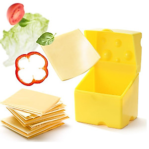 Pyrrhiax Cheese Storage Cheese Keeper Sliced Cheese Container for Fridge With Flip Lid Butter Block Cheese Slice Storage (1pcs)