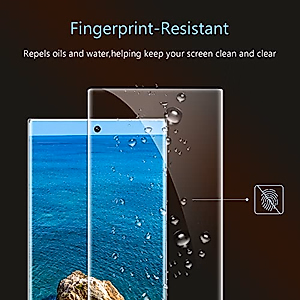 Coliary [2+2 Pack] Galaxy S22 Ultra Screen Protector, 9H Tempered Glass, Ultrasonic Fingerprint Support, 3D Curved, HD Clear Scratch Resistant for Samsung Galaxy S22 Ultra 5G Glass Screen Protector