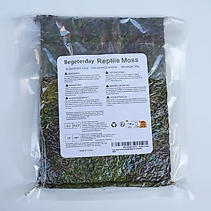 Begeterday 3.5oz Pure Natural Reptile Moss for Humidity, Great for Snakes, Turtle and Other Reptiles, Good for Terrariums for Reptiles & Amphibians
