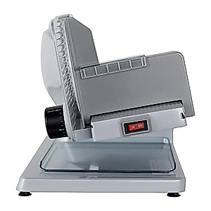 Chef'sChoice 615A Electric Meat Slicer Features Precision thickness Control & Tilted Food Carriage For Fast & Efficient Slicing with Removable Blade for Easy Clean, 7-Inch, Silver