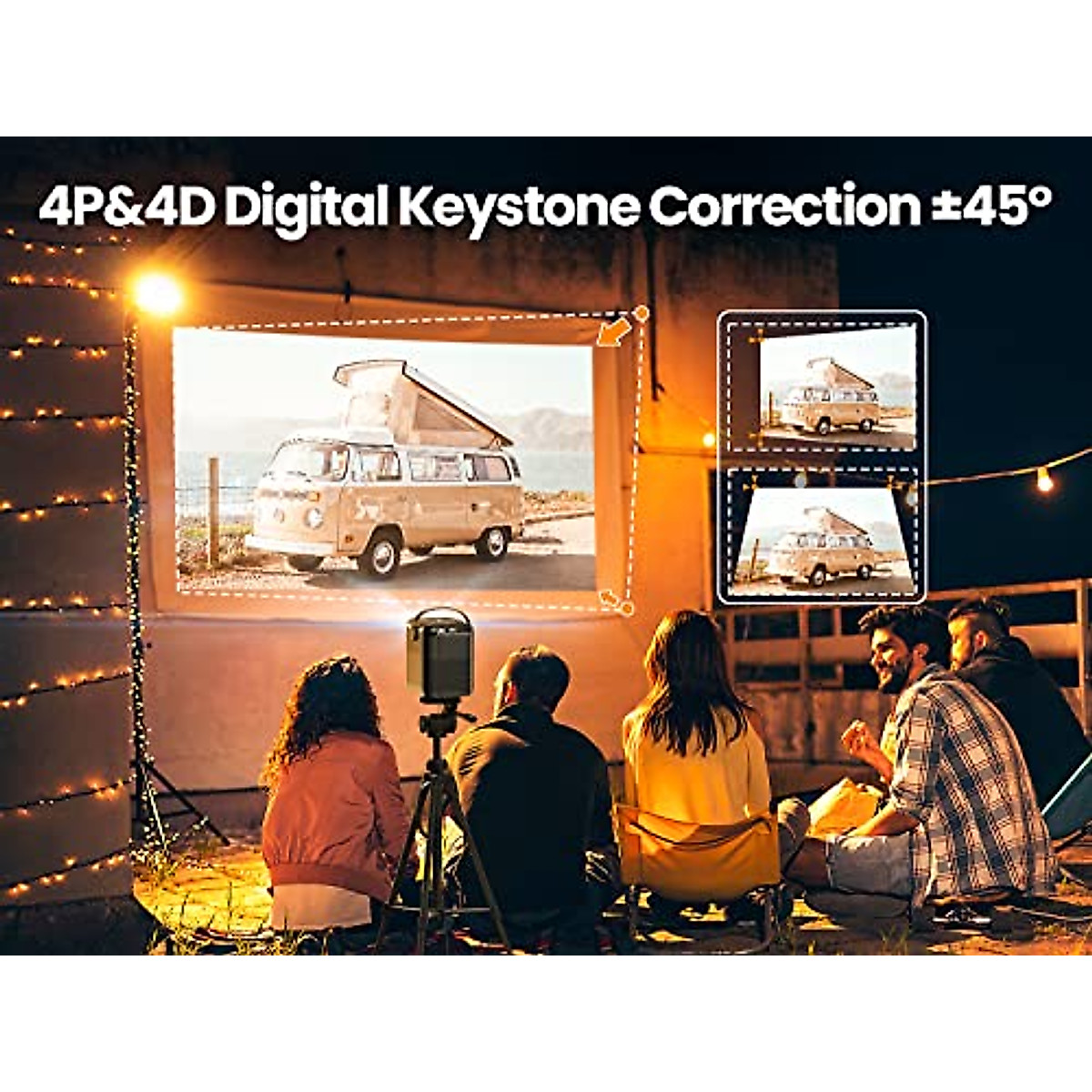 ETOE D2 Pro Projector with Tripod Stand