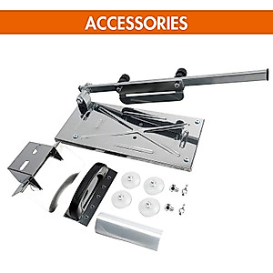 HYDDNice Meat Slicer Stainless Manual Meat Cutter Slicing Machine RollMeat Slicer Vegetable Meat Cheese Food Slicer Meat Cleavers for Home Kitche