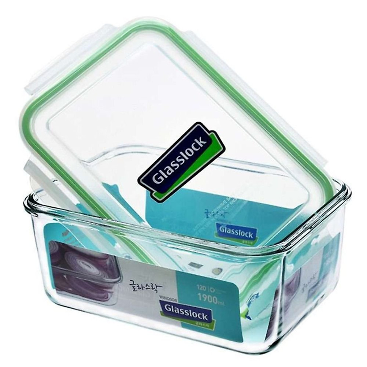Glasslock Food Storage Container- 8 Cup-rect.