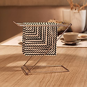 LENITH Stainless Steel Washcloth Holder Dish Rag Cloth Holder, 4 Arms Folding Towel Drying Rack for Kitchen countertop Bathroom, Hand Towel Stand Rack, Silver