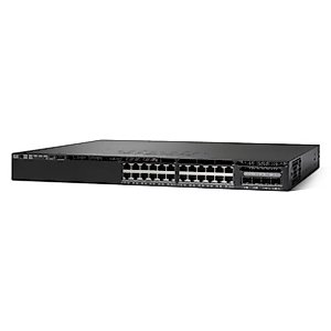 CISCO WS-C3650-24TD-L / Catalyst 3650-24T Ethernet Switch / 24 Ports - Manageable - 24 x RJ-45 - Stack Port - 2 x Expansion Slots - 10/100/1000Base-T - Rack-mountable, Desktop
