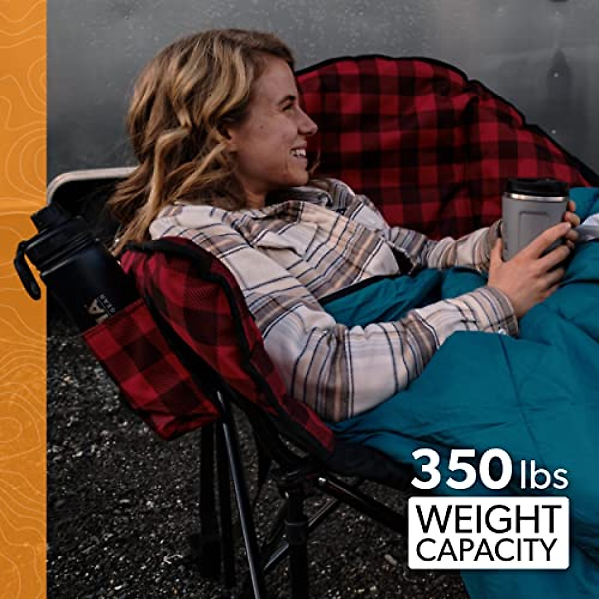 Kuma Outdoor Gear Lazy Bear Heated Chair 1, Red Plaid