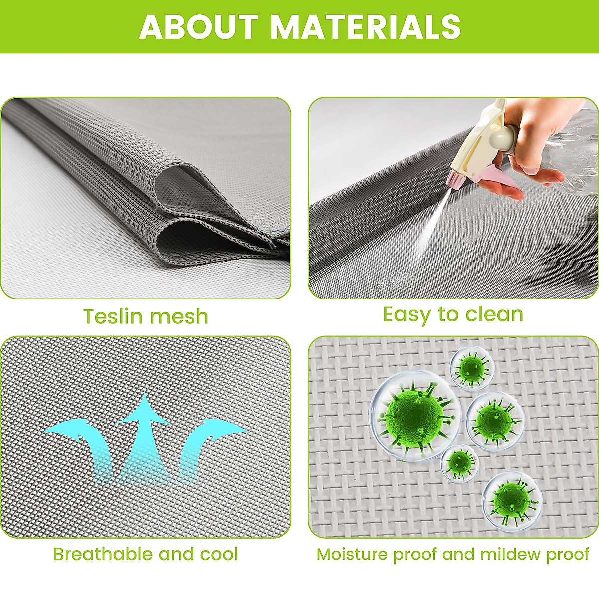 Fattong's Lab Dog Bed, Elevated Dog Cot with Metal Frame and Washable mat, Strong Load Bearing,Medium Size,29.5 * 22.4 * 7.8 Inch,Grey.