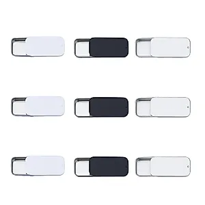 DICOSMETIC 9Pcs Metal Tin Containers 3 Colors Tinplate Rectangular Storage Box Mini Slide Top Lids Tin Small Cover Push-Pull Tin Empty Tins Can for Wedding Jewelry Lip Balm Home Organizer