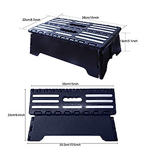 Portable Folding Step, 15" x 8.7" x 5" Lightweight Foldable Step Stool Indoor & Outdoor Mobility Step for Seniors, Pets and More