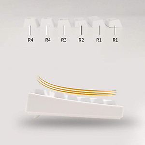 104Pcs Full Keycap Universal Ergonomic Backlit Keycap Keycaps for Mechanical Gaming Keyboard (Only Keycap) Yellow