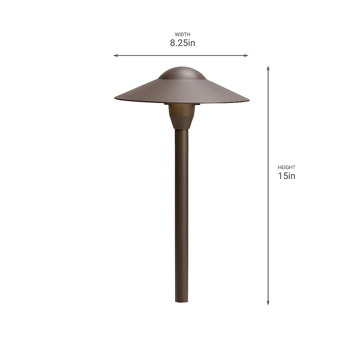 Kichler 15410AZT Path & Spread 1-Light 12V, Textured Architectural Bronze