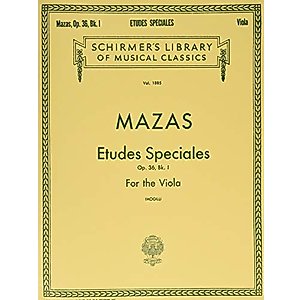 Etudes Speciales, Op. 36 - Book 1: Schirmer Library of Classics Volume 1885 Viola Method
